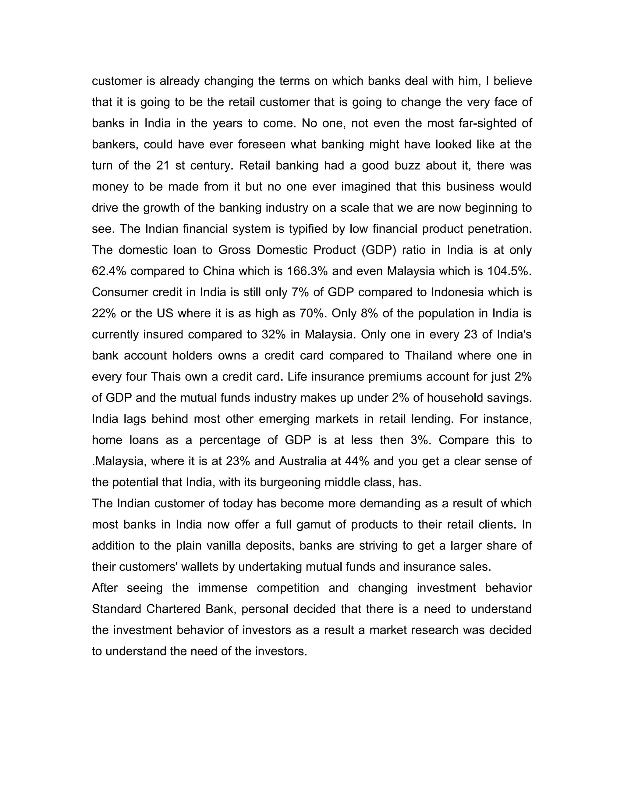 A project report on study of banking products and investment behavior ...