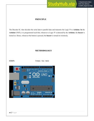 A Project Report On Wireless Doorbell With Arduino | PDF | Technology & Computing