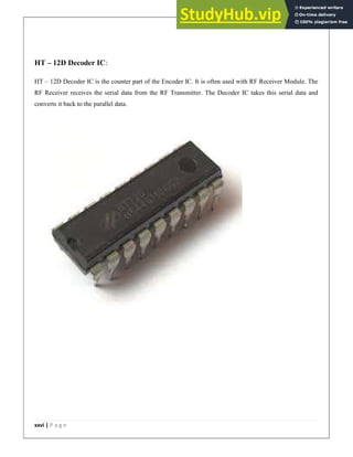 A Project Report On Wireless Doorbell With Arduino | PDF