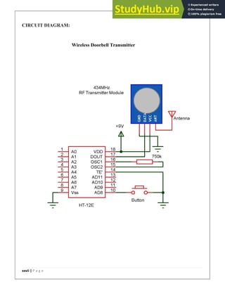 A Project Report On Wireless Doorbell With Arduino | PDF | Technology & Computing