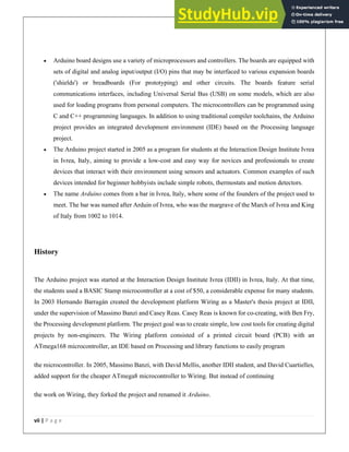 A Project Report On Wireless Doorbell With Arduino | PDF