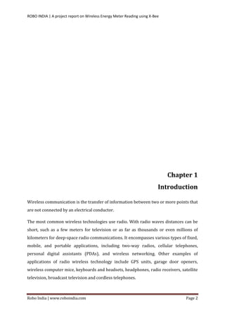 A project report on wireless energy meter reading using x bee | PDF