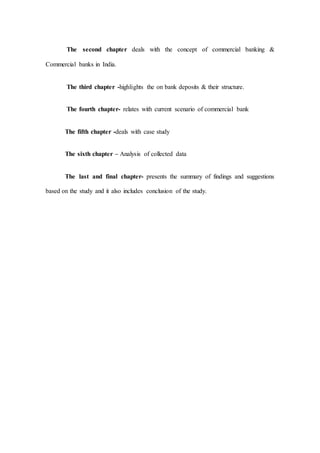 A project report study of commercial banks in india | PDF