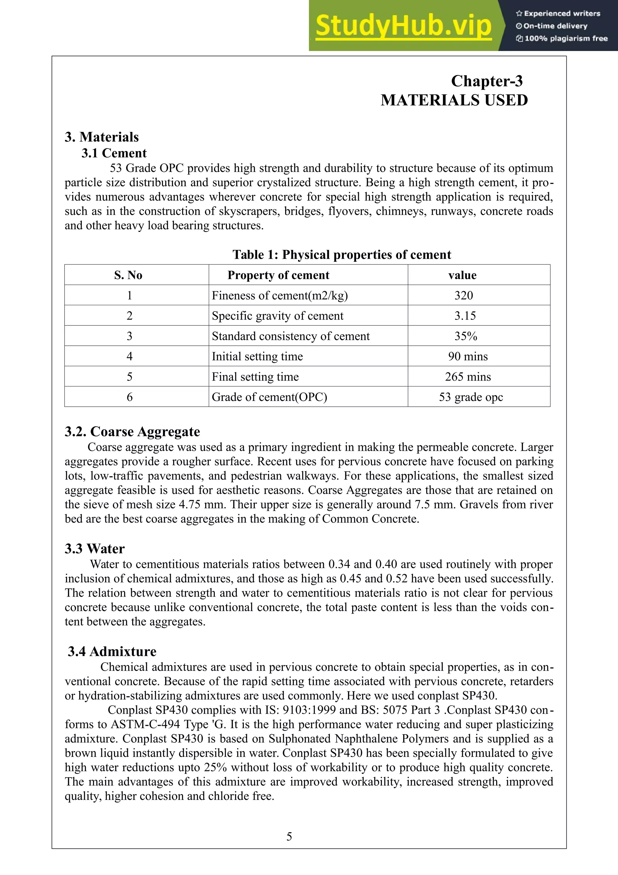 A PROJECT REPORT WATER ABSORBING PAVEMENTS BY USING POROUS CONCRETE | PDF