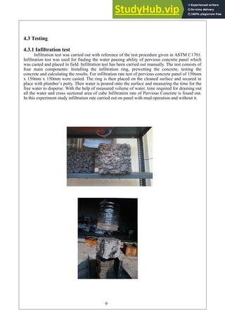 A PROJECT REPORT WATER ABSORBING PAVEMENTS BY USING POROUS CONCRETE | PDF