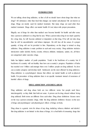 Life of Youth and Drug Addiction | DOCX