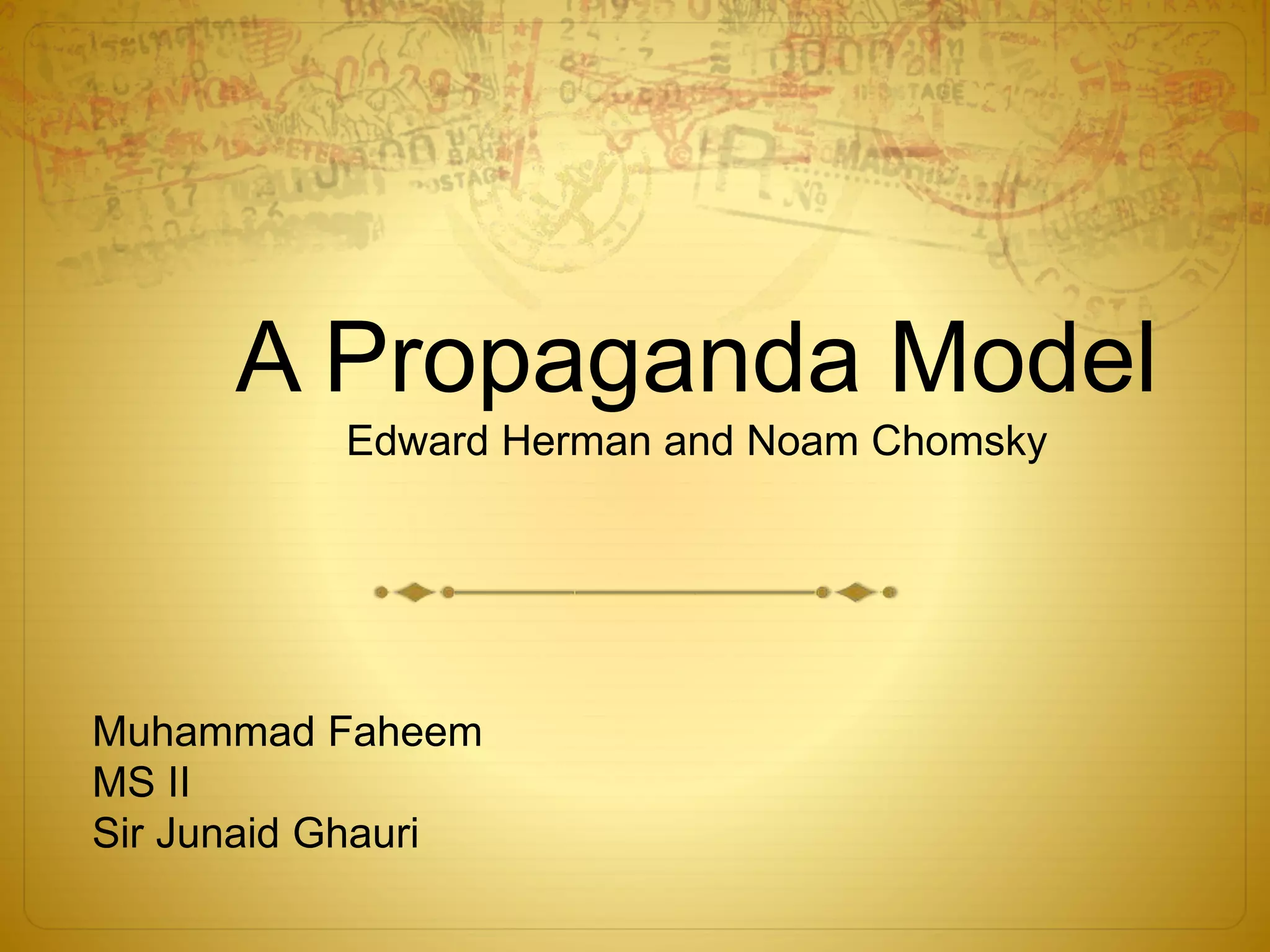 A Propaganda Model | PPTX