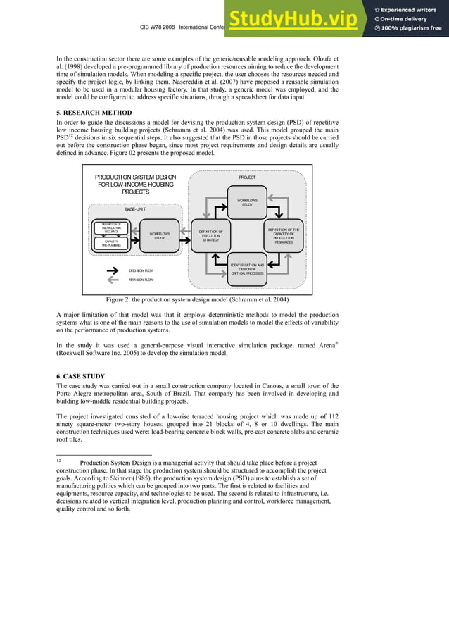 A PROPOSAL FOR REUSING SIMULATION MODELS IN THE DESIGN OF PRODUCTION SYSTEMS IN CONSTRUCTION | PDF