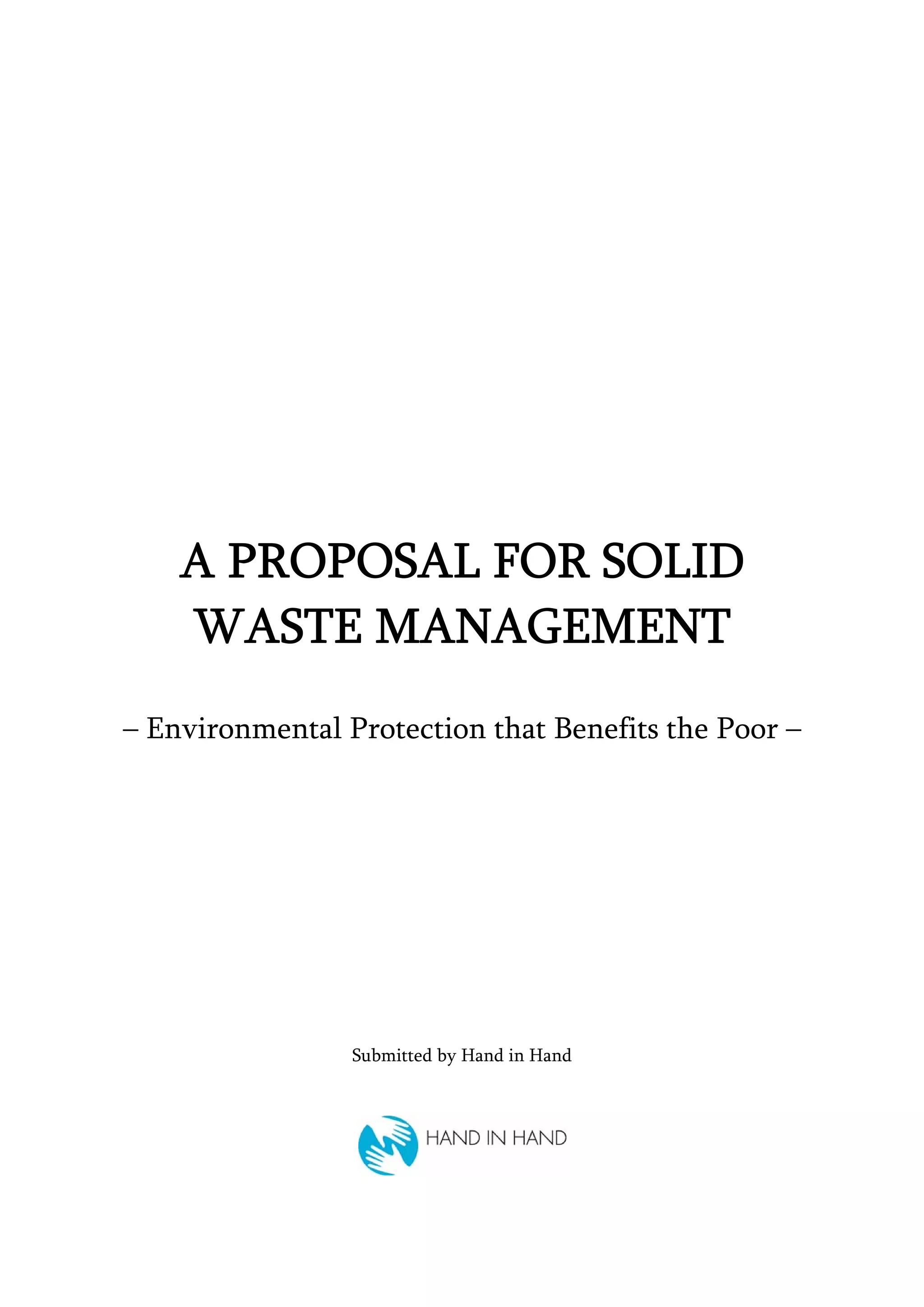 A proposal for solid waste management | PDF
