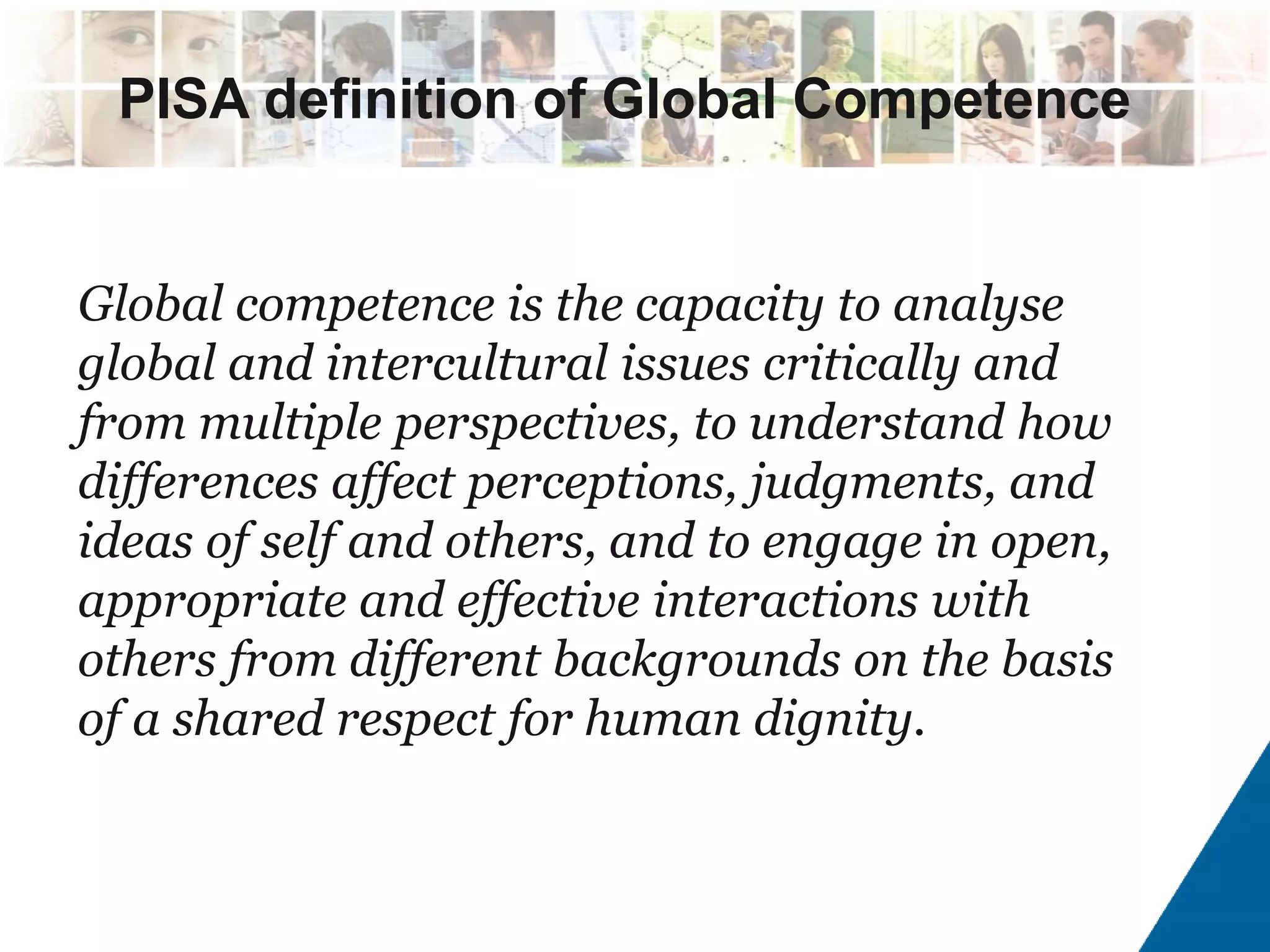 A proposal for the PISA 2018 Assessment of Global Competence | PPTX