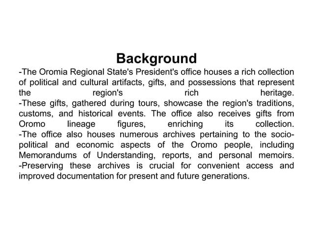 A Proposal to Create a Museum and Archival.pptx | Museums & Galleries ...