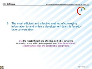 A proposed agile systems engineering manifesto | PPT