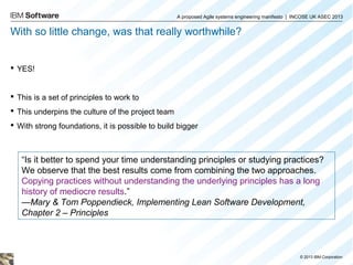 A proposed agile systems engineering manifesto | PPT