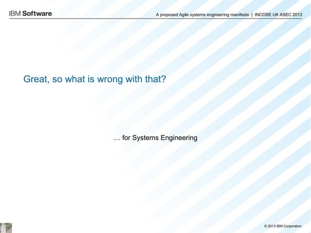 A proposed agile systems engineering manifesto | PPT | Computer ...