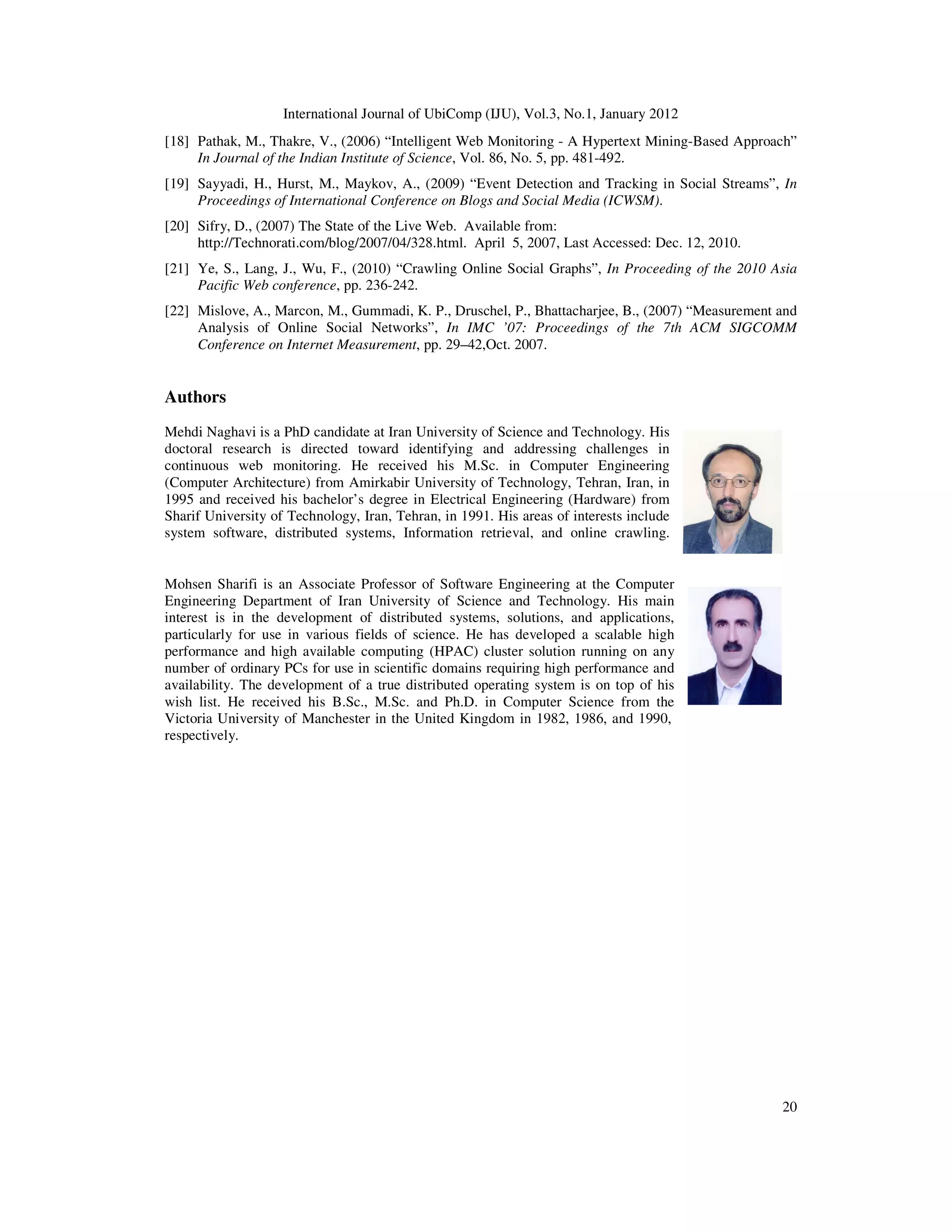 A proposed architecture for continuous web monitoring through online crawling of blogs | PDF