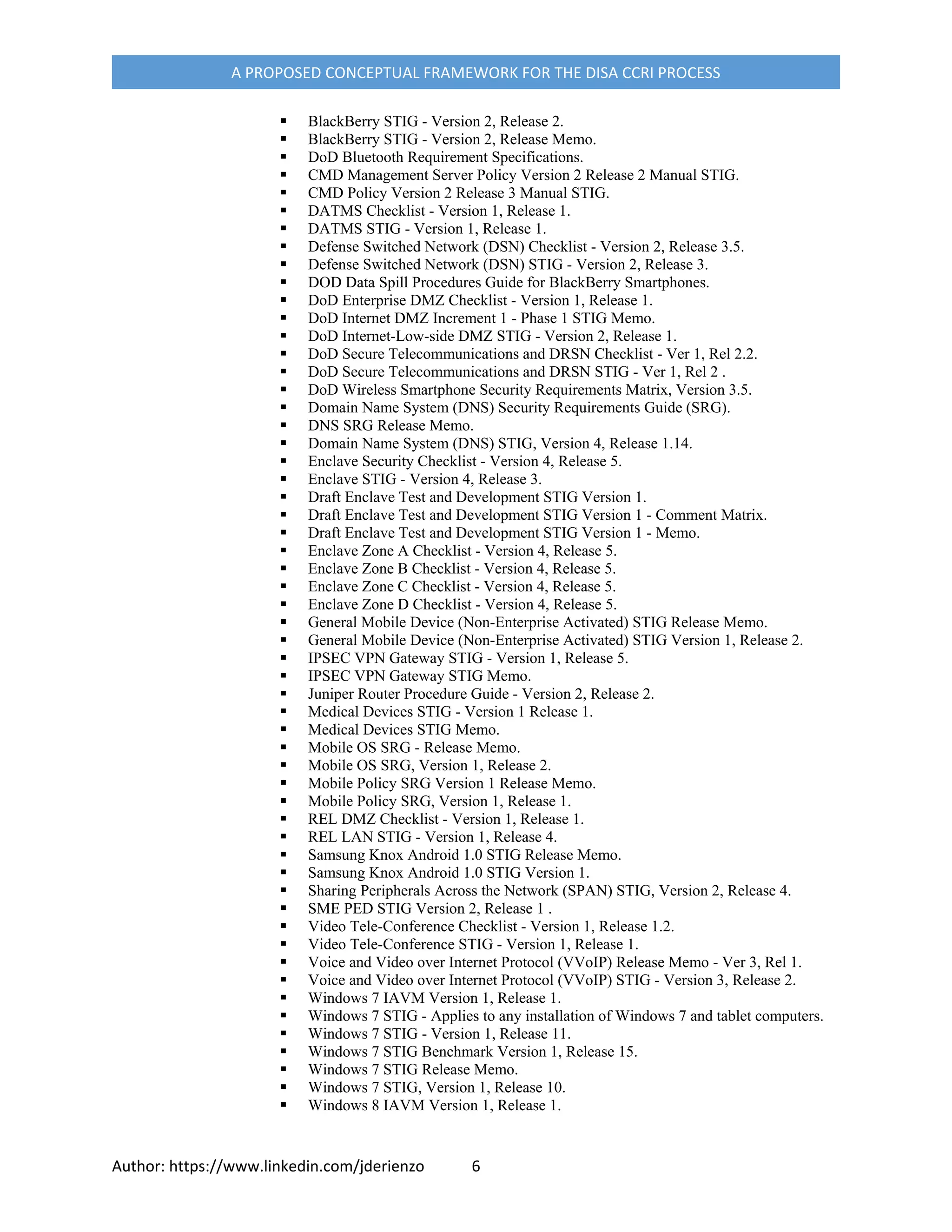 Information Assurance, A DISA CCRI Conceptual Framework | PDF