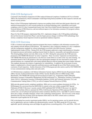 Information Assurance, A DISA CCRI Conceptual Framework | PDF