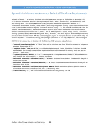 Information Assurance, A DISA CCRI Conceptual Framework | PDF