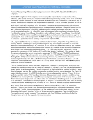 Information Assurance, A DISA CCRI Conceptual Framework | PDF