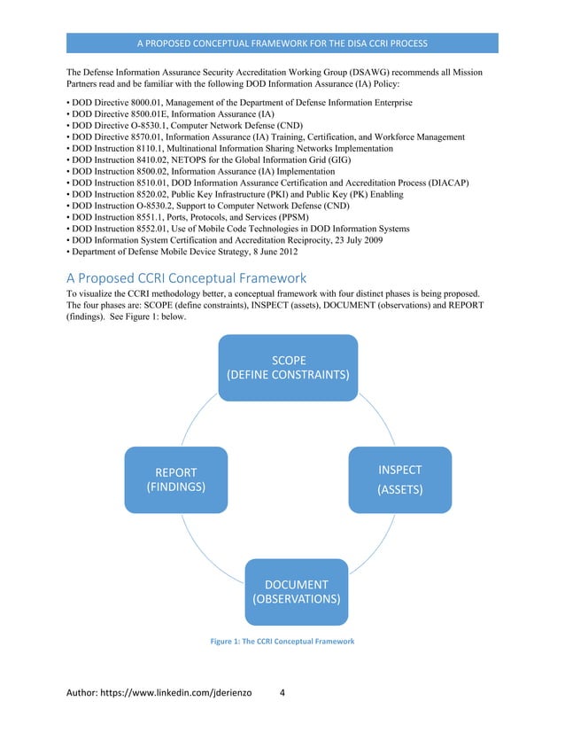 Information Assurance, A DISA CCRI Conceptual Framework | PDF