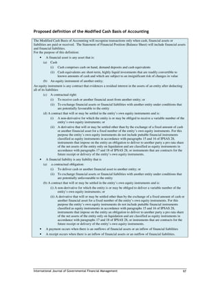 A proposed definition of the modified cash basis | PDF