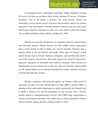 A Proposed Methodology To Develop Disaster Recovery Plan For CICT UTM | PDF