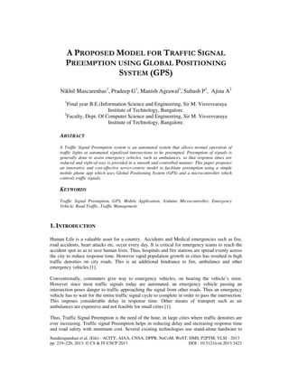 A proposed model for traffic signal preemption using global positioning system (gps) | PDF