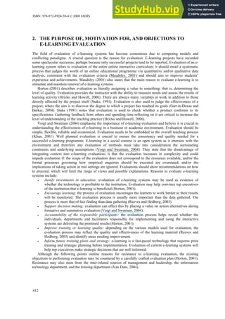 A Proposed Theoretical Model For Evaluating E-Learning | PDF