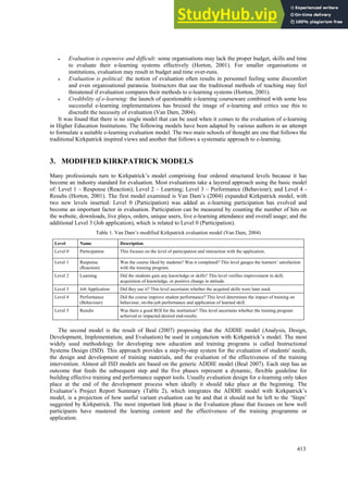 A Proposed Theoretical Model For Evaluating E-Learning | PDF