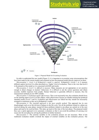 A Proposed Theoretical Model For Evaluating E-Learning | PDF