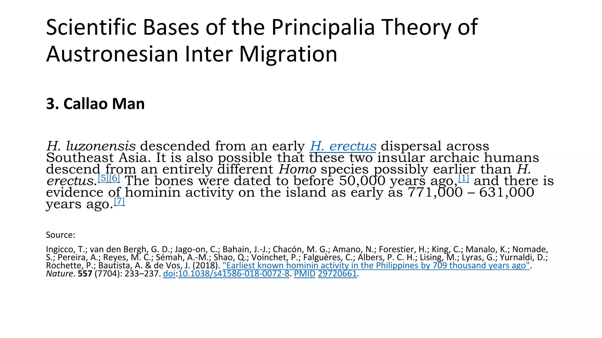 A Proposed Principalia Theory of Austronesian Inter Migration | PPTX