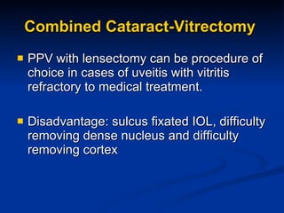 A Protocol For Uveitis Patients Undergoing Cataract Surgery | PPT