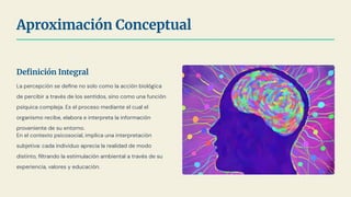 Aproximación Conceptual de las Percepciones | PDF