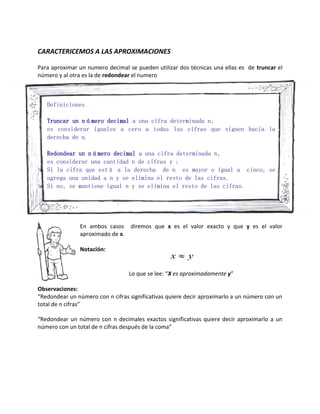Aproximación de números decimales | PDF