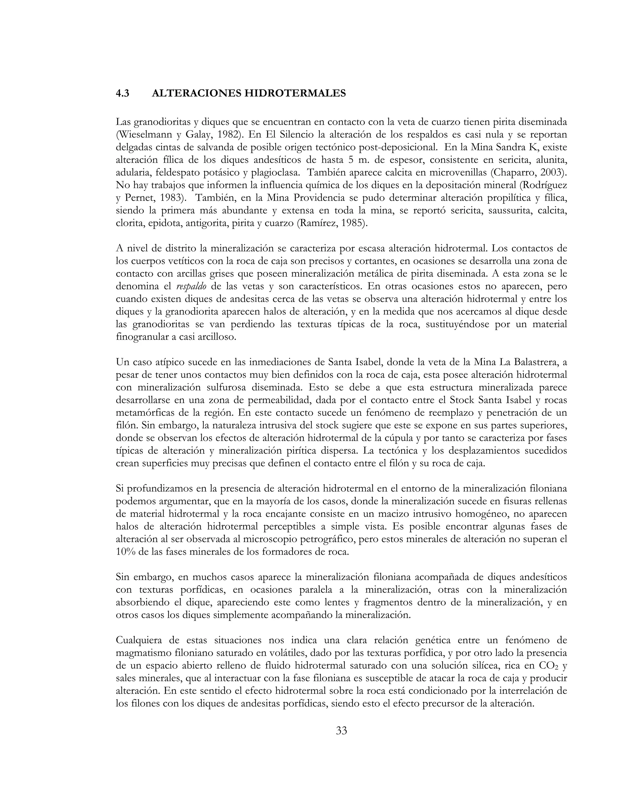 Aproximacion a la evolucion metalogenica y afinidad al modelo de oro ...