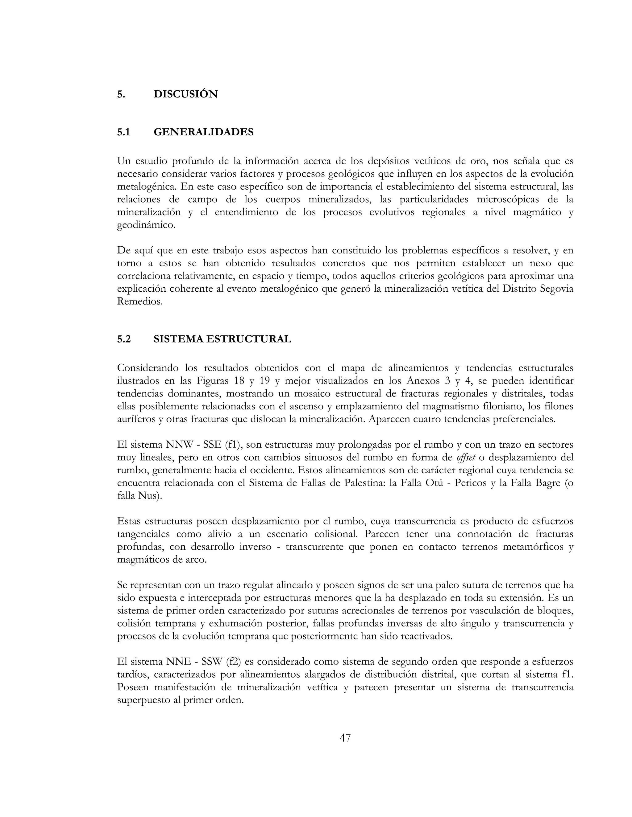 Aproximacion a la evolucion metalogenica y afinidad al modelo de oro ...