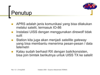 Aprs215 instalasi uiss rx-only | PDF
