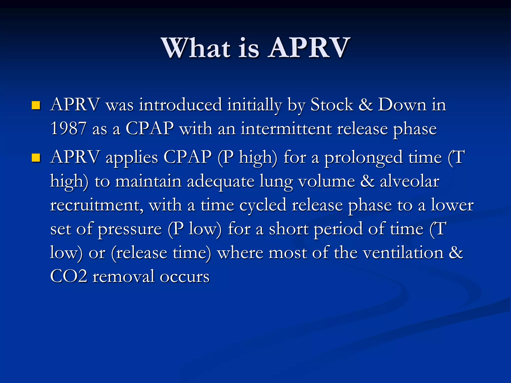 Airway Pressure Release Ventilation | PPSX