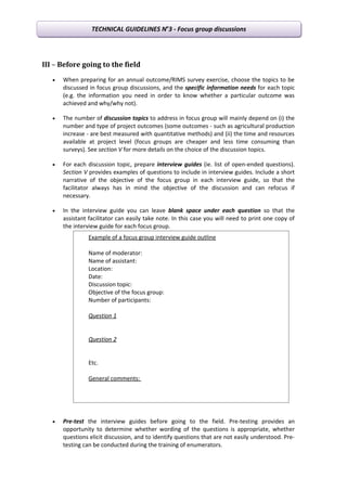 APR Workshop 2010-M&E-TG3 focus group discussions | DOC