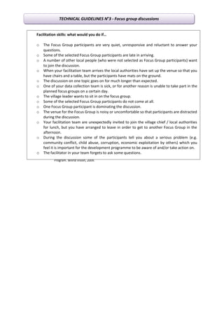 APR Workshop 2010-M&E-TG3 focus group discussions | DOC