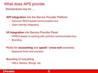 Service Provider as a Distribution Channel with APS Standard | PPT