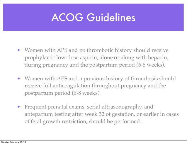 Antiphospholid Syndrome - Clinical