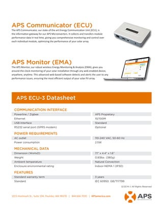 APS Solution Datasheet | PDF