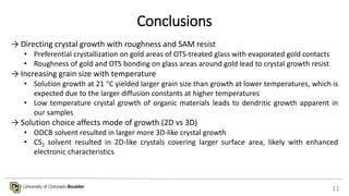 Improving Crystallite Size and Orientation in Organic Semiconductor ...