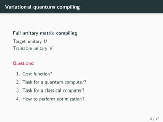 Noise Resilience of Variational Quantum Compiling | PPT