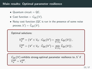Noise Resilience of Variational Quantum Compiling | PPT