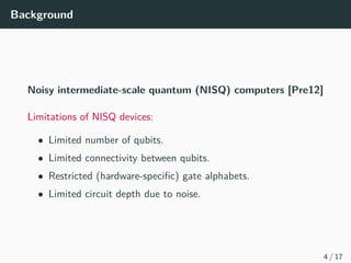 Noise Resilience of Variational Quantum Compiling | PPT