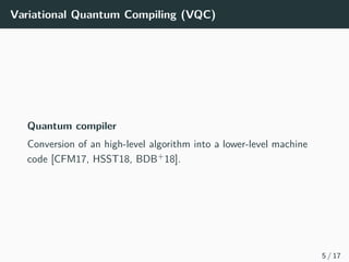 Noise Resilience of Variational Quantum Compiling | PPT
