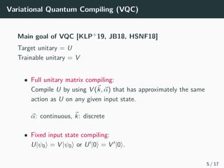 Noise Resilience of Variational Quantum Compiling | PPT