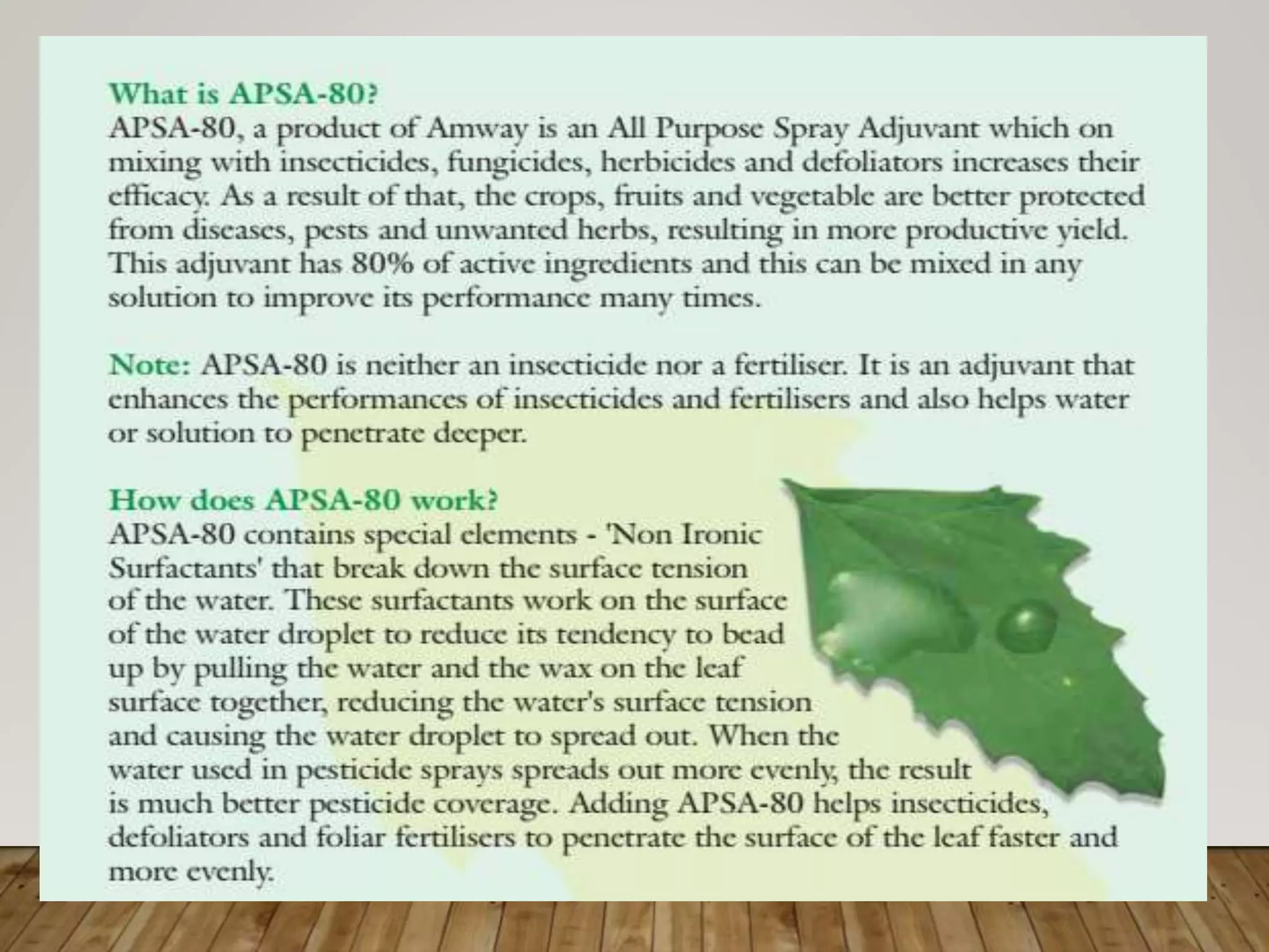 Apsa80 product information | PPT